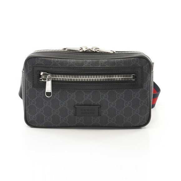 Gucci | Bags | Gucci Soft Gg Black Leather Sherry Supreme Bag Waist ...